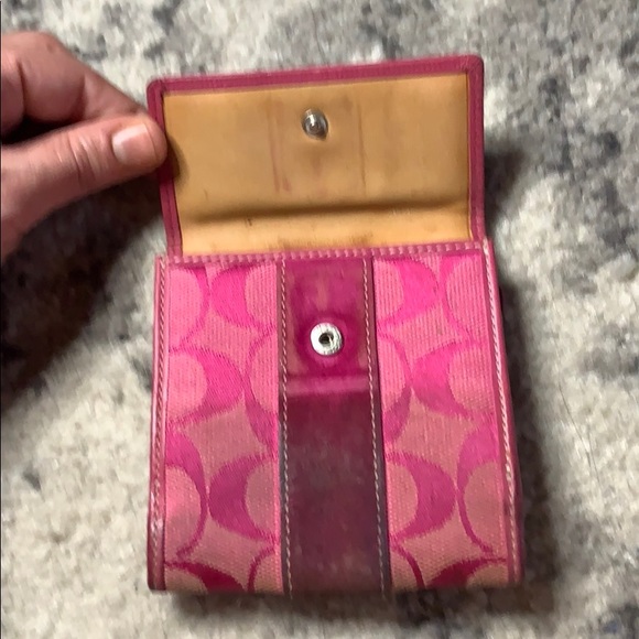 Coach | Bags | Coach Hot Pink Logo Small Wallet | Poshmark